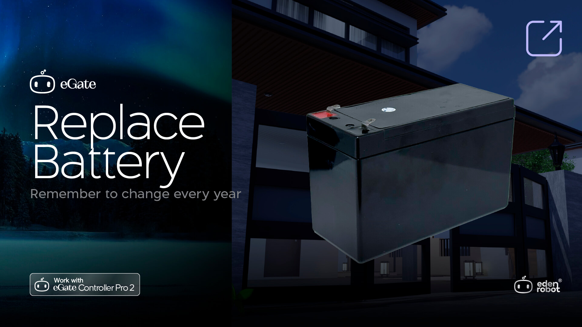 How to replace Autogate Battery - Eden Robot Smart Autogate